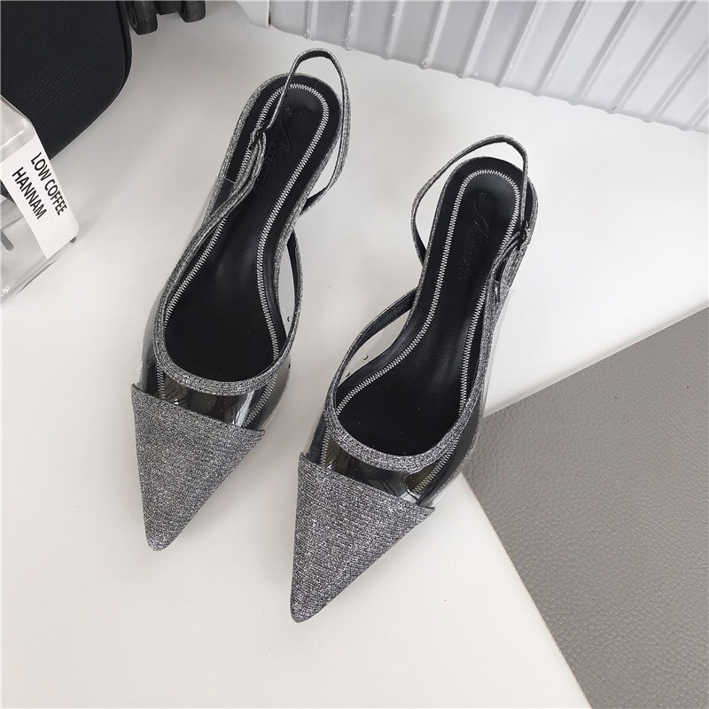 Spring Women Sandals Pointed Toe Bling PVC Transpa... – Vicedeal