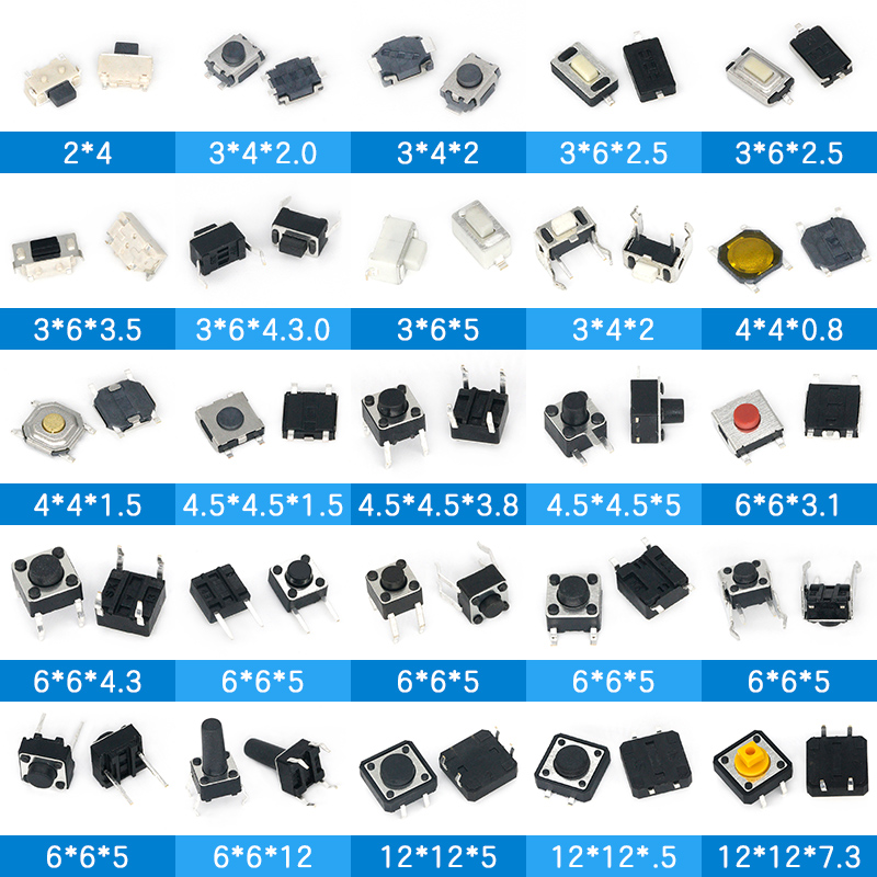 250Pcs 25 Soorten X10 Pcs Tactile Push Button Touc... – Vicedeal