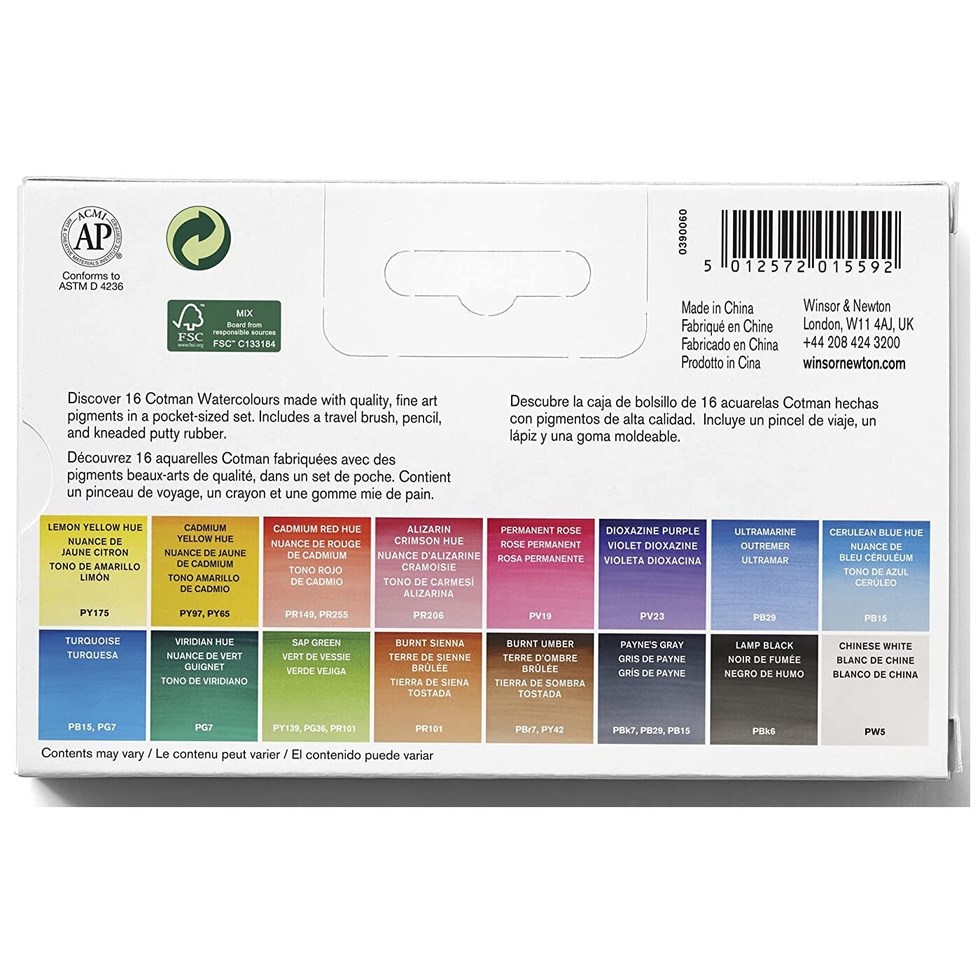 Winsor & Newton Cotman 16 colors Watercolor Pa... – Grandado