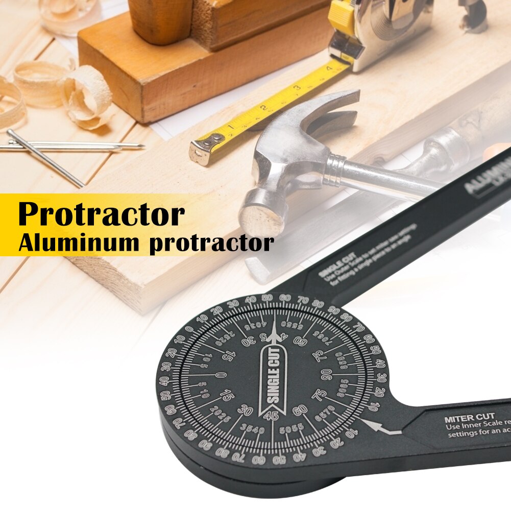 Aluminum Metal Protractor Angle Finder Measuring R... – Grandado
