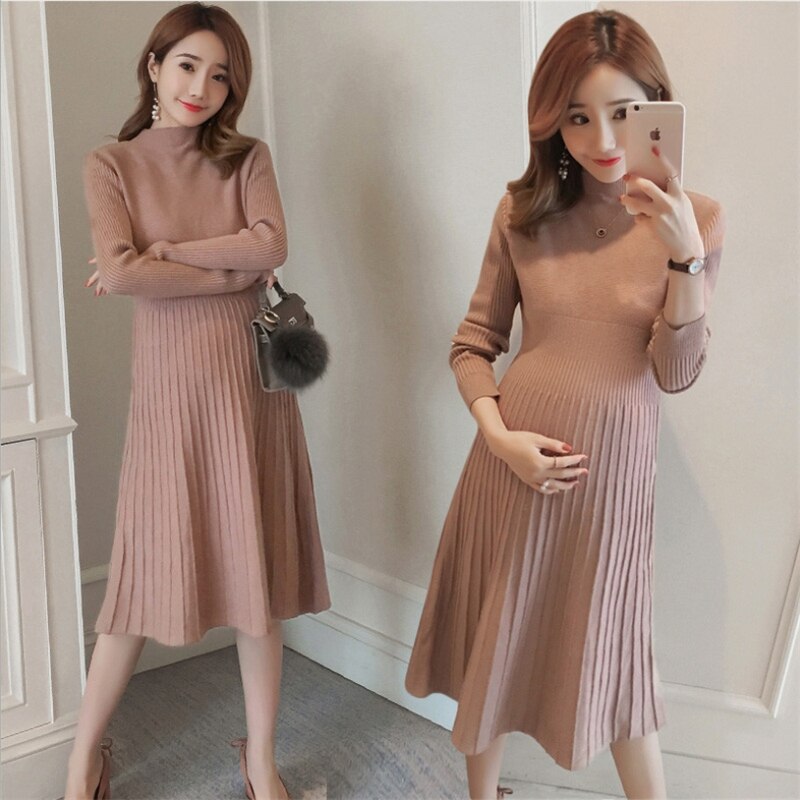 Autumn winter maternity sweater knitted stretch sl... – Grandado