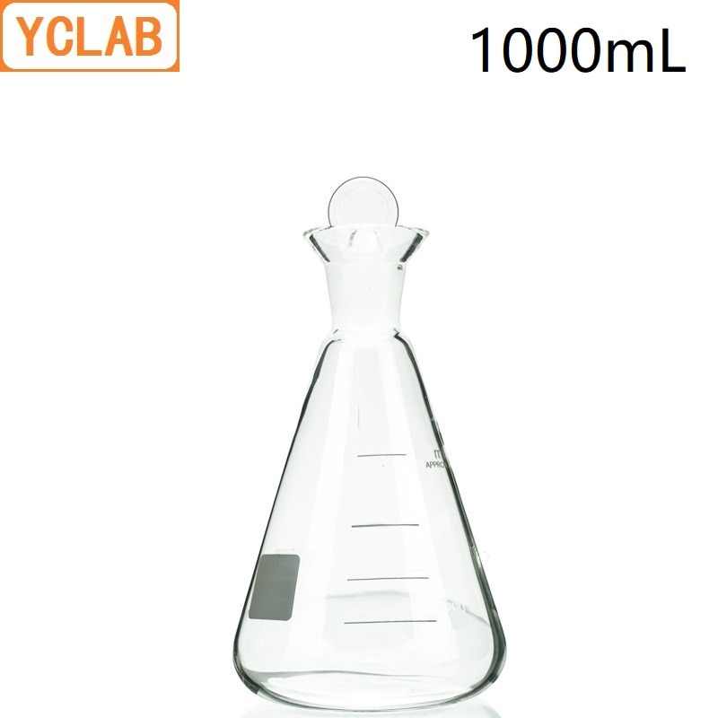 YCLAB 1000mL Iodine Flask Conical 1L Boro 3.3 Glas... – Grandado