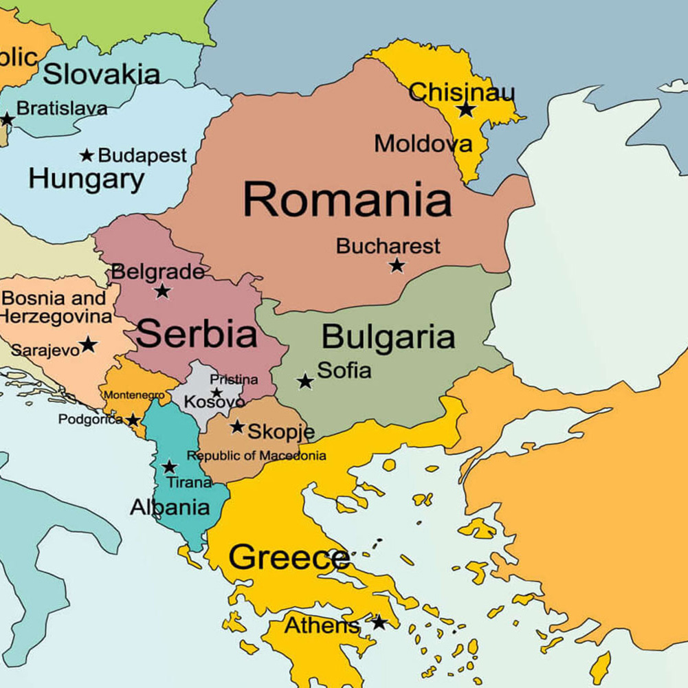 150*150cm The Europe Political Map Non-woven Canva... – Vicedeal