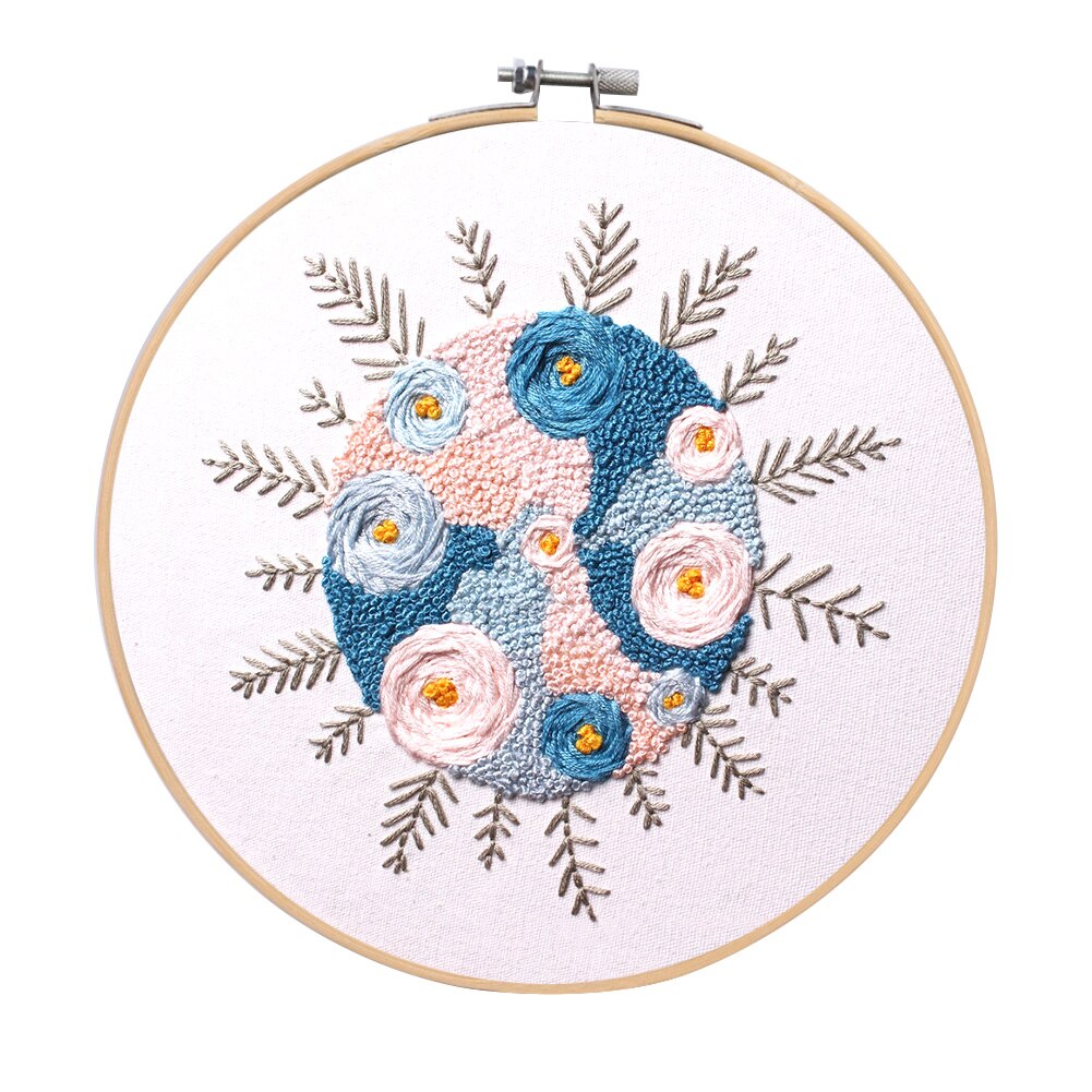 DIY Stamped Embroidery Starter Kit Ribbon Painting... – Vicedeal