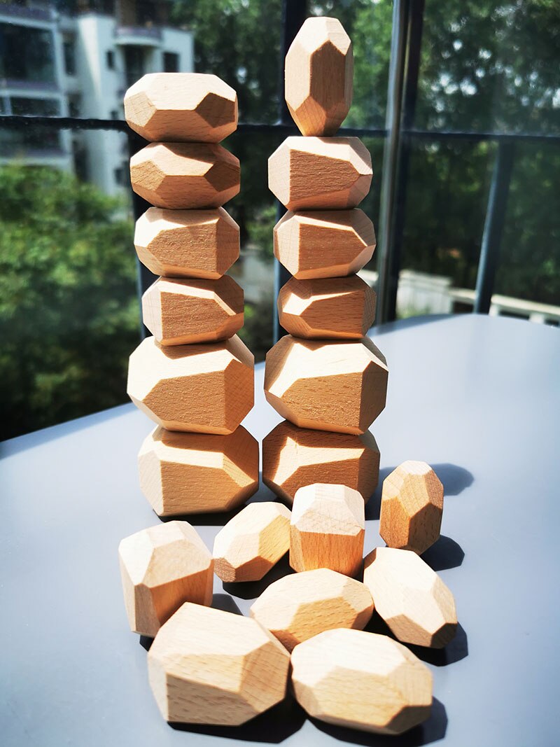 Children Wooden Gems Handicraft UnPaint Nordic Woo... – Grandado