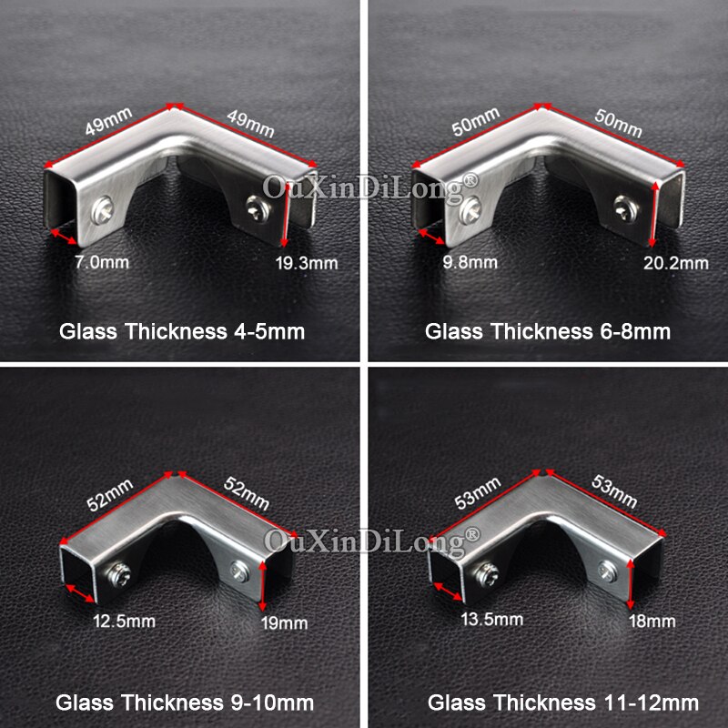 4Pcs Rvs Glas/Acryl Showcase Clips/Connector, Voor... – Vicedeal