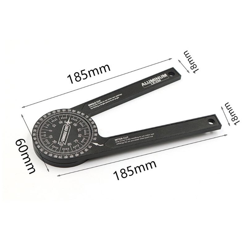 360 Degree Aluminum Miter Saw Protractor 7inch Rus... – Grandado