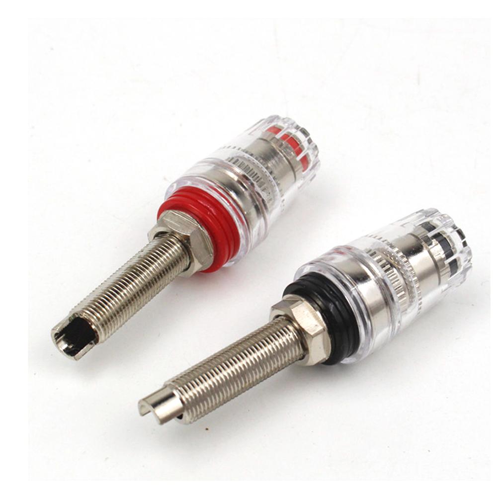 HiFi 4PCS Rhodium Plated Long Binding Post Transpa... – Vicedeal