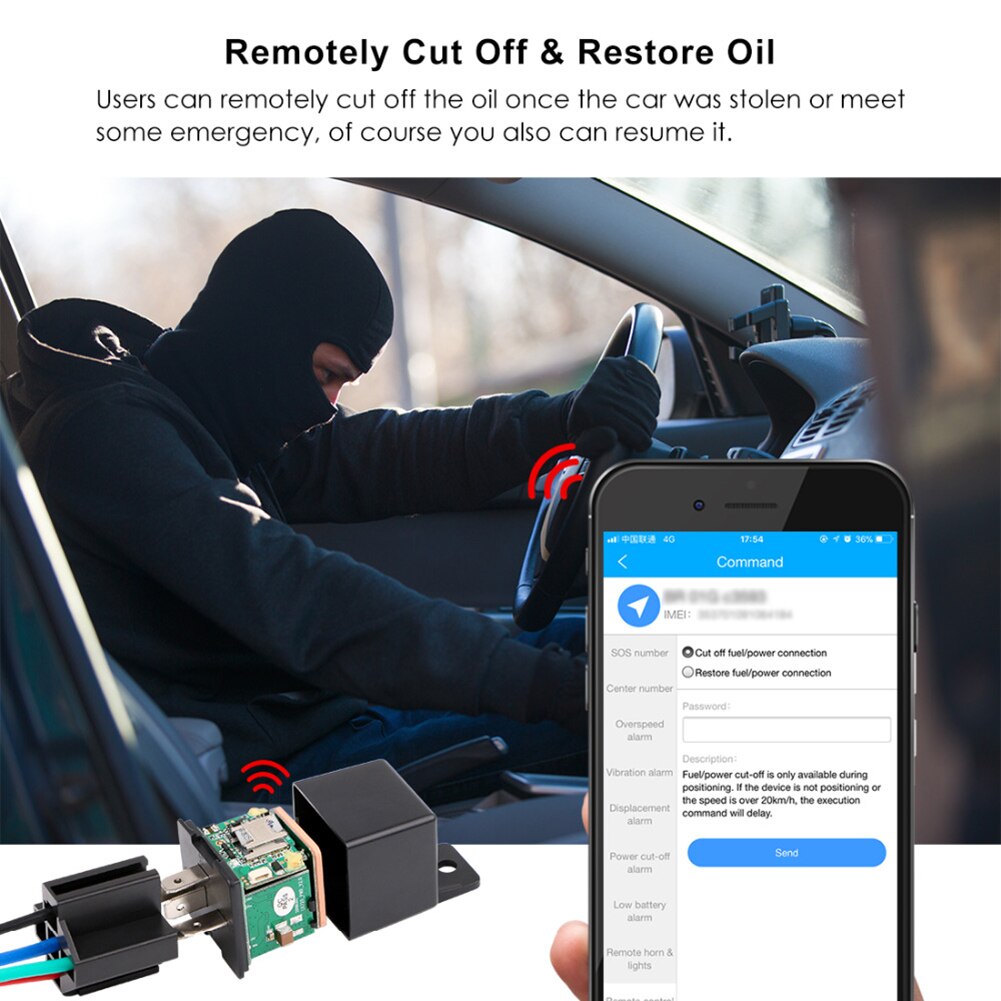 Relay Style Car Vehicle GPS Locator GSM Real-time ... – Grandado