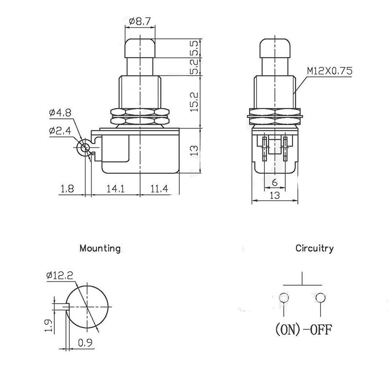 SPST Momentary Soft Touch Push Button Stomp Foot p... – Grandado
