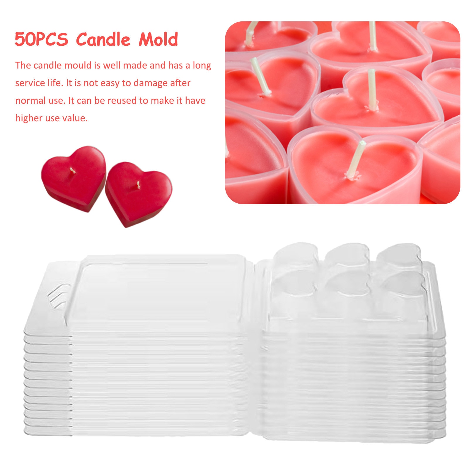 50Pcs Wax Melt Containers Clear Plastic Clamshells... – Grandado
