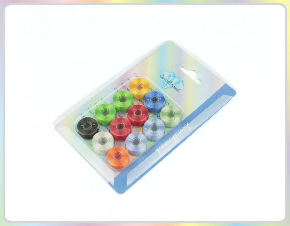 Assorted 12 Colors Type A Pre-wound Plastic Bobbin... – Grandado
