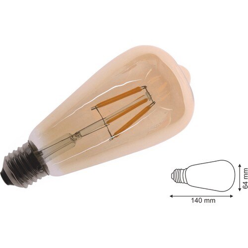 Edison St64 Filament Light Rustic 4W Led Bulb 5 ... – Grandado