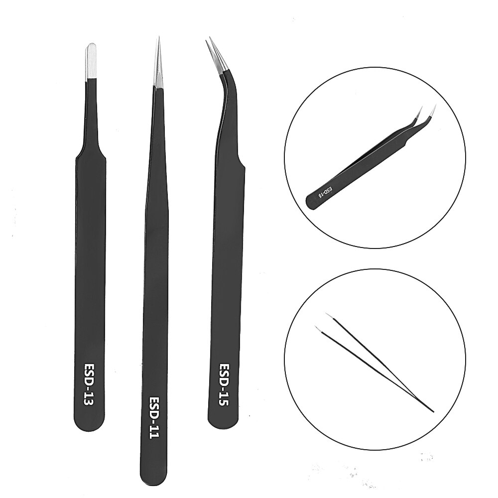 DIYWORK 6Pcs/Set Electronics Precision Tweezers Se... – Grandado
