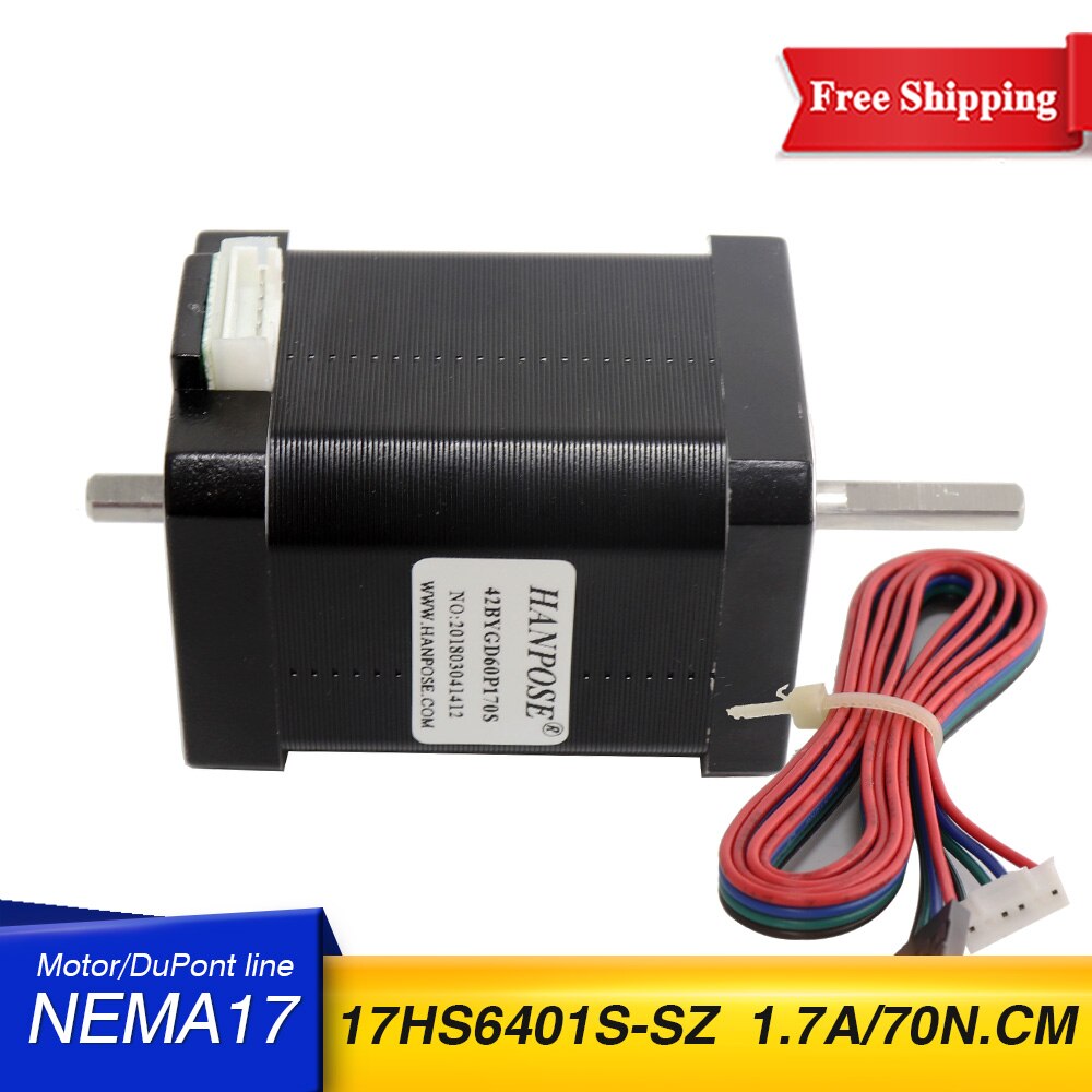 Double shaft 42 motor 4-lead NEMA 17 Stepper motor... – Grandado