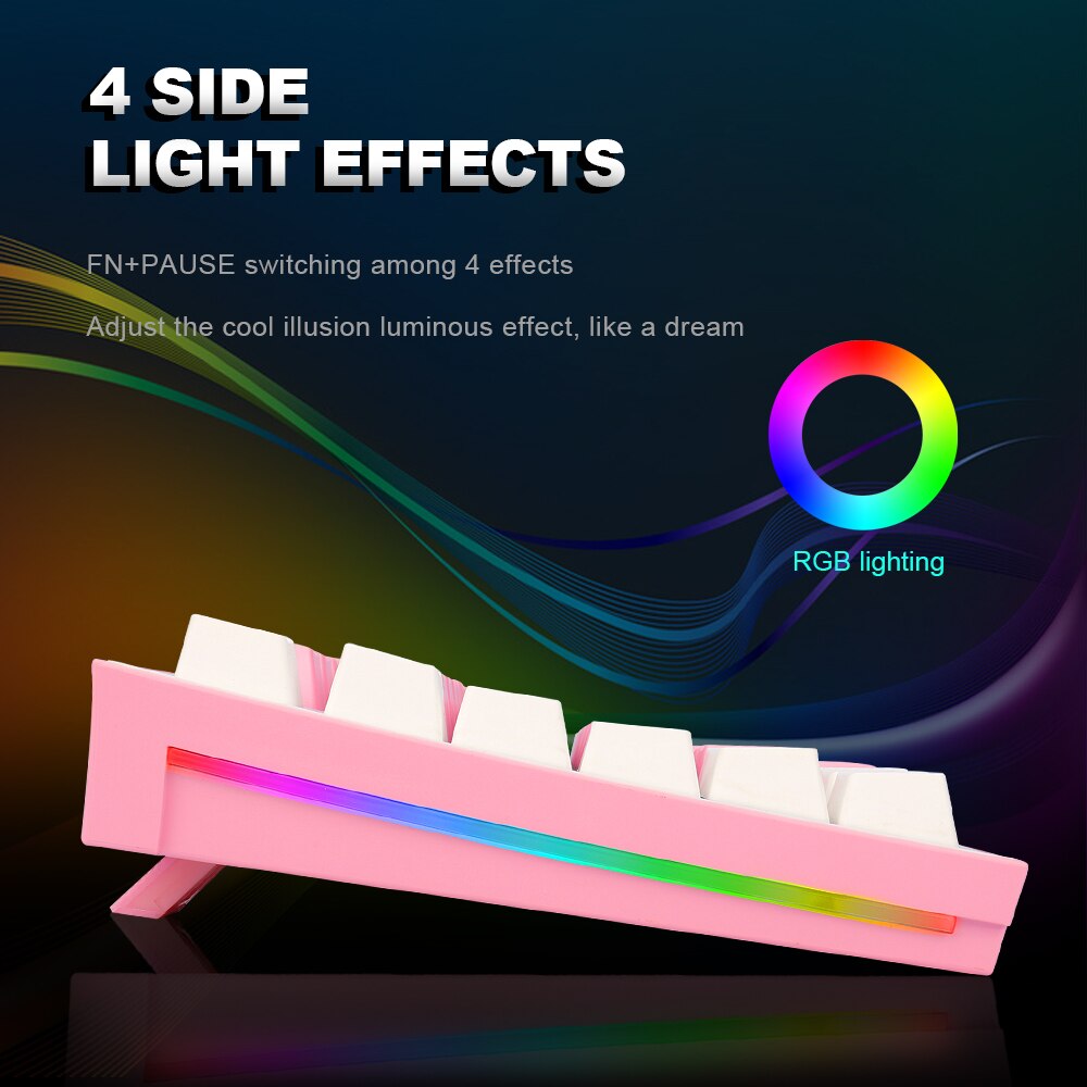 REDRAGON HADES K623 USB Pink White Mechanical Gami... – Grandado