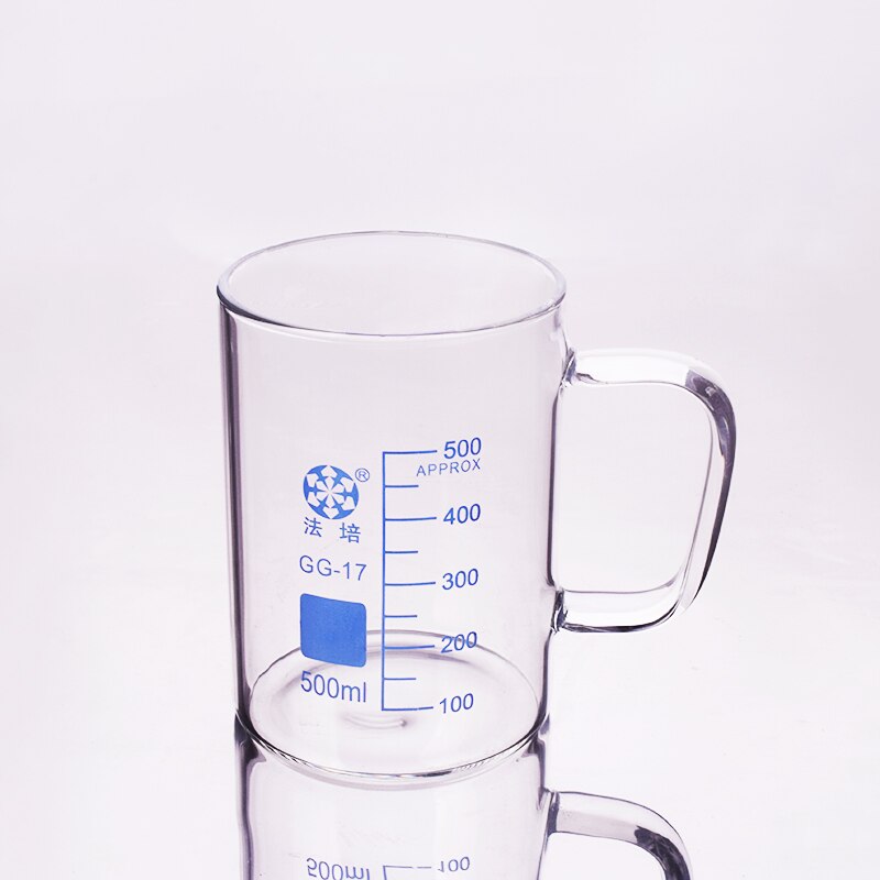 Beaker in low form with glass handle and no spout,... – Grandado