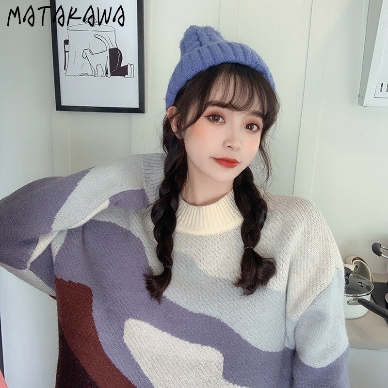 MATAKAWA Japanese Women's Sweater Autumn Winter Re... – Grandado