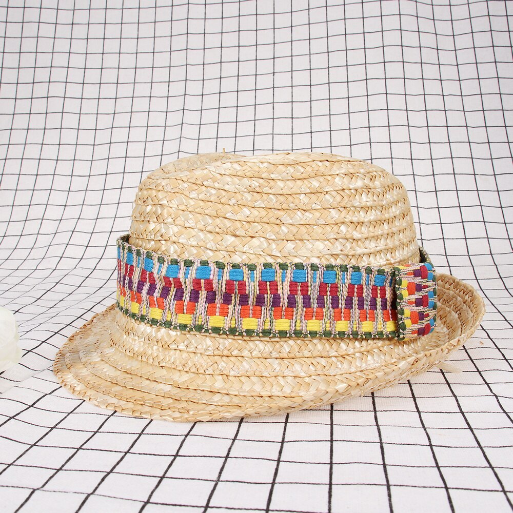 Straw Hat Mexican Hat Hawaii Straw Hat Color Strip... – Vicedeal