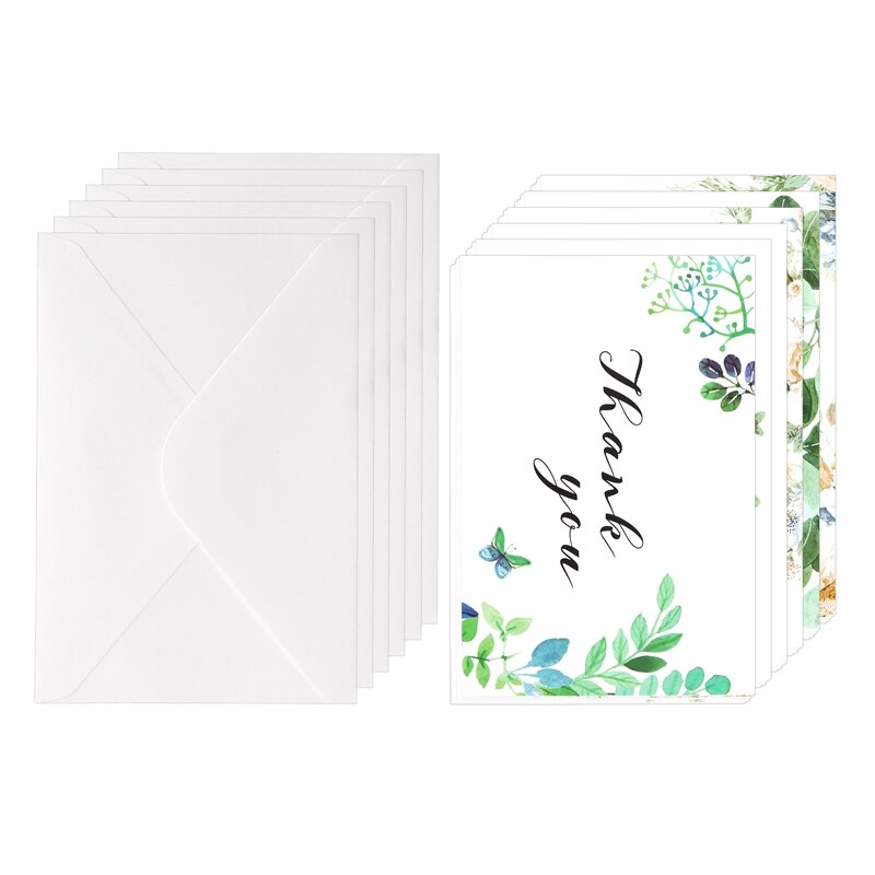 6Pcs/Set Thank You Cards Flowers Small Cards Greet... – Grandado