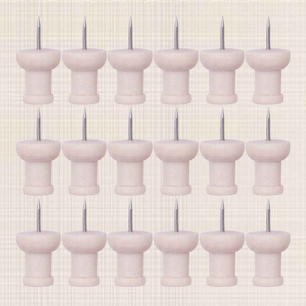 50Pcs Hout Push Pins Geometrische Houten Duim Kops... – Grandado