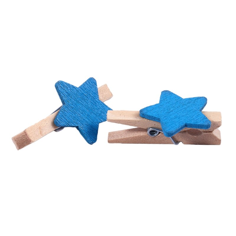 Card Photo Clothespin Pegs Star Crafts Mini Wooden... – Vicedeal
