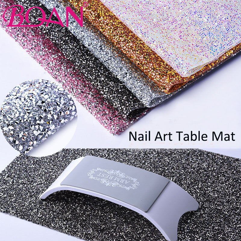 BQAN Nail Art Table Mat Luxury Full diamond Salon ... – Grandado