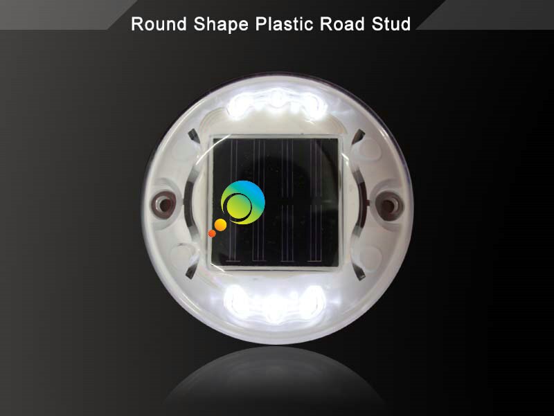Round shape white color LED pathway plastic reflec... – Grandado
