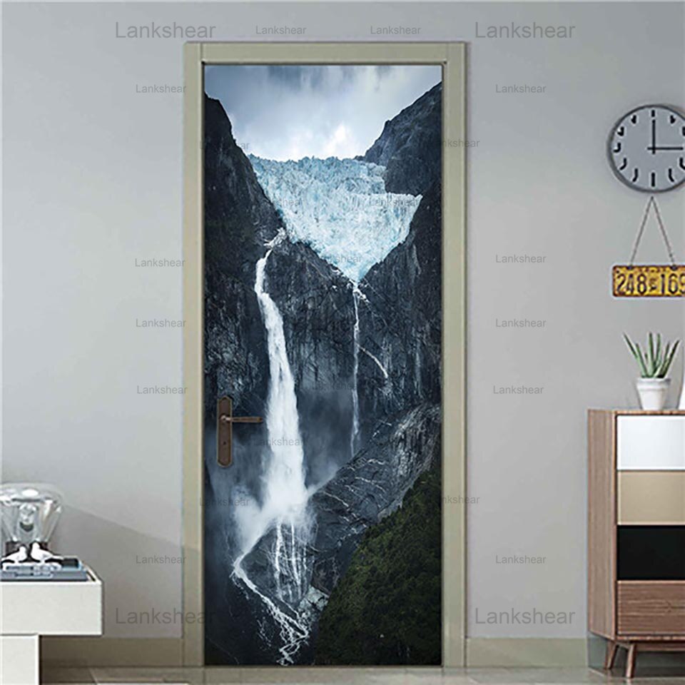 Mountain River Waterfall Door Sticker Mural Diy Pv... – Vicedeal