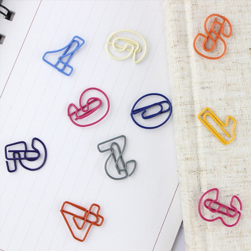 10pcs/lot Colored Digital paper clip Simple studen... – Grandado