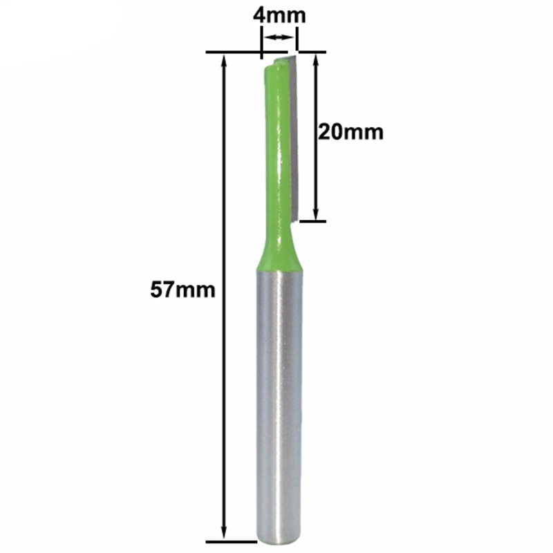 5Pcs 6Mm Shank Single Straight Bit Double Flute Mi... – Grandado