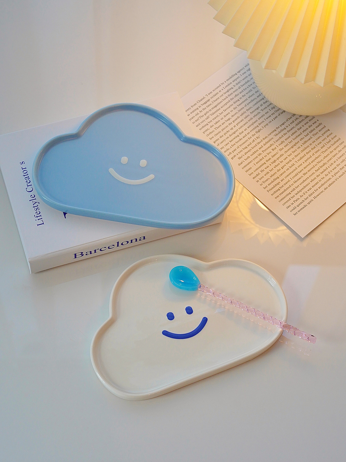 Fresh Cloud Shape Plate Breakfast Plate Dim Sum Pl... – Grandado