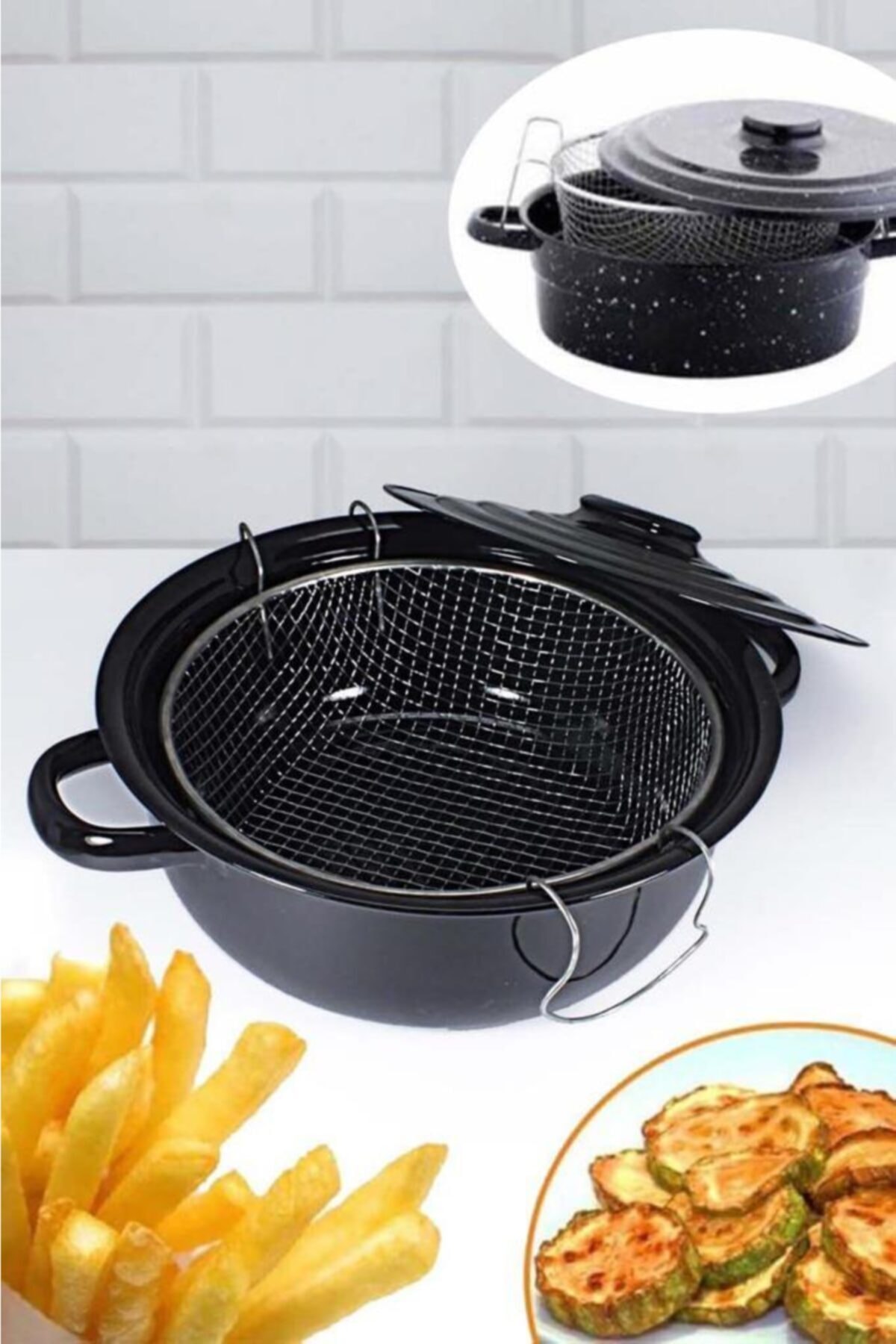 Essan Fireproof And Non-Stick Fryer Fry pot frying... – Grandado