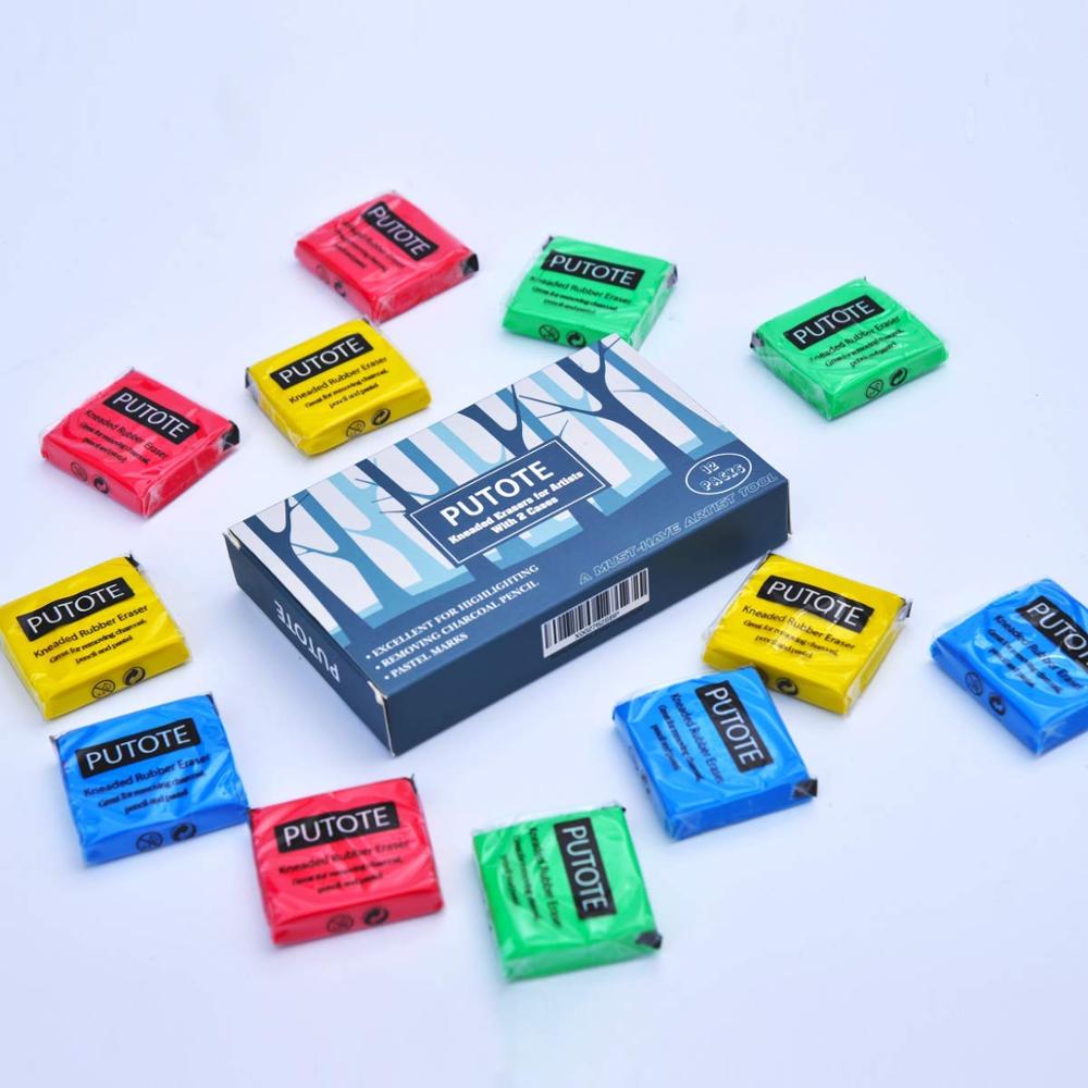 zayex 9pcs Colorful Plasticity Rubber Soft Eraser ... – Grandado