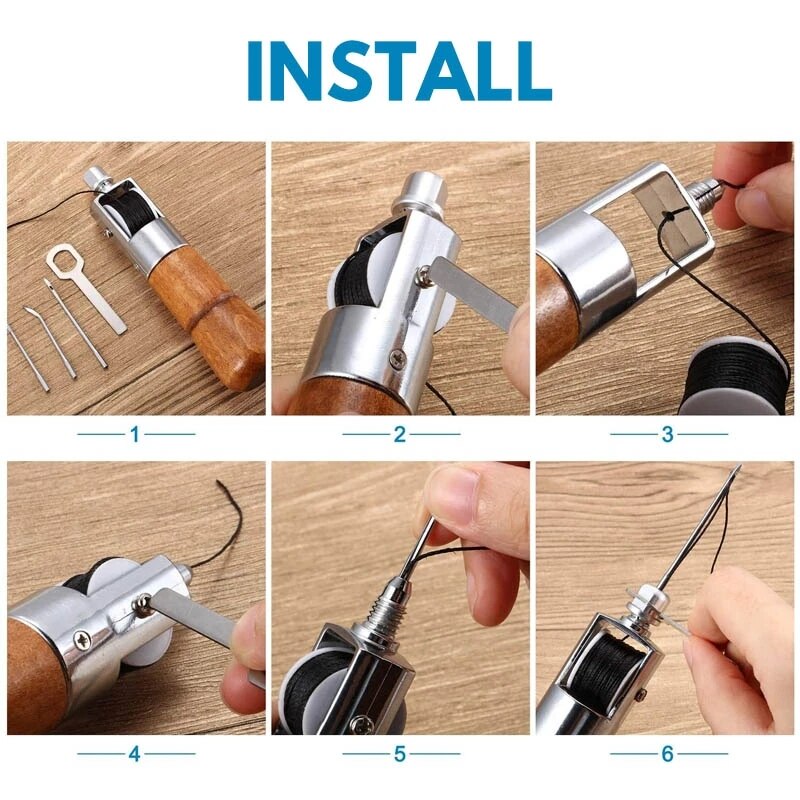 Leathercraft Sewing Stitching Awl Needle Tool Kit ... – Grandado