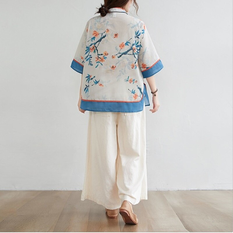 Traditional Chinese Style Clothing Women Tops Cott... – Grandado