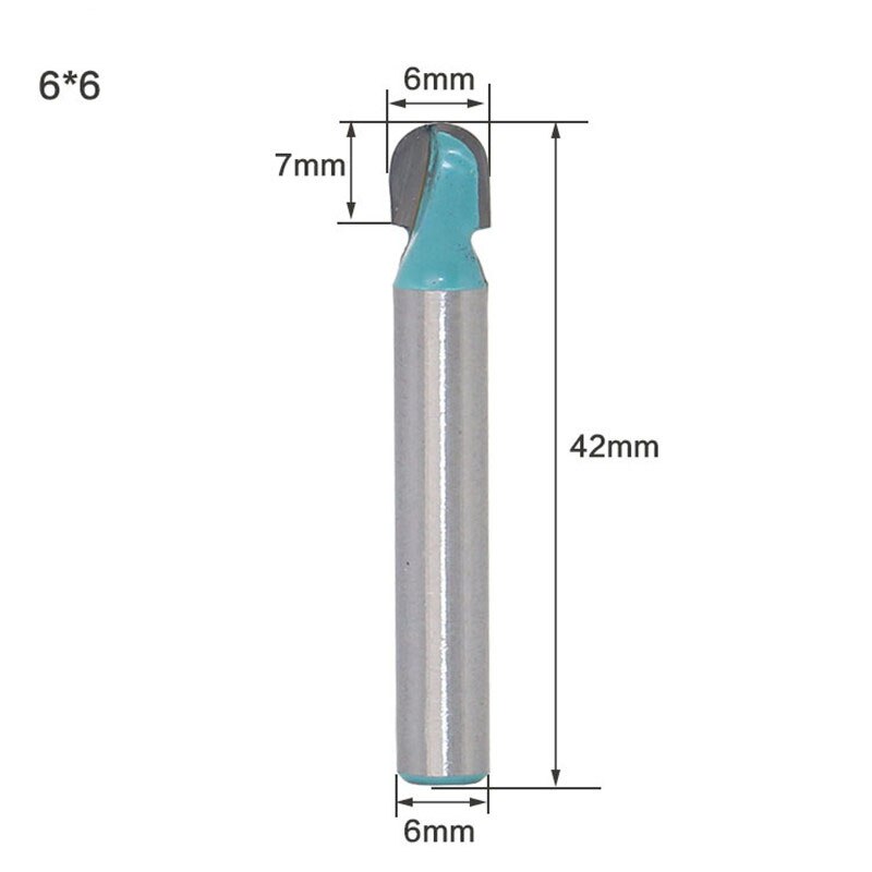 1pc 6mm Shank Ball Nose End Mill Round Nose Cove C... – Grandado