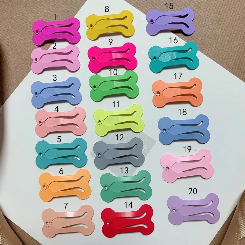 50PC/Pack Bling Bone Shape Dog Clips BB Doggie Hai... – Grandado