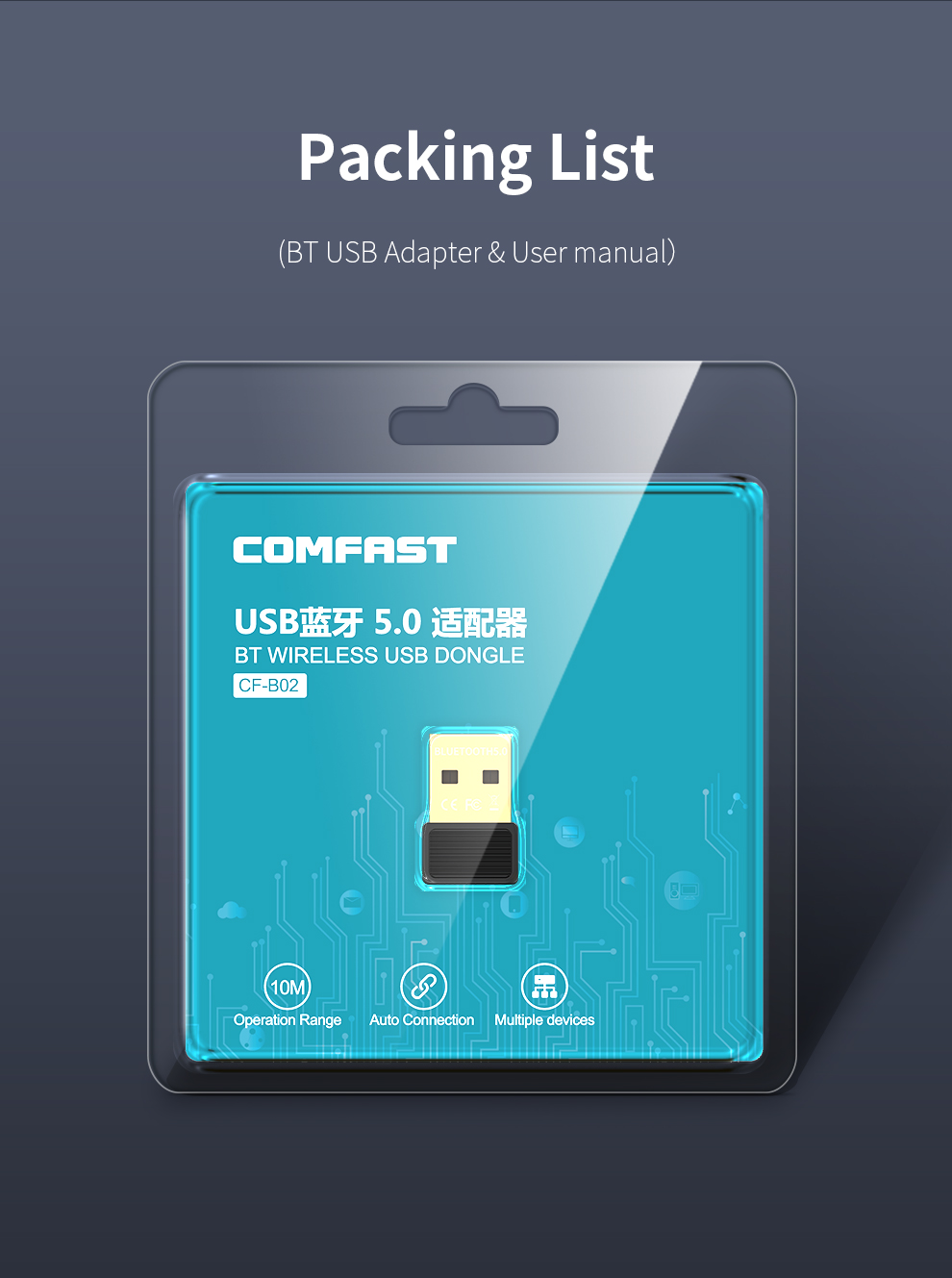 Adaptador USB Bluetooth 5,0, receptor 5,0, Dongle ... – Grandado