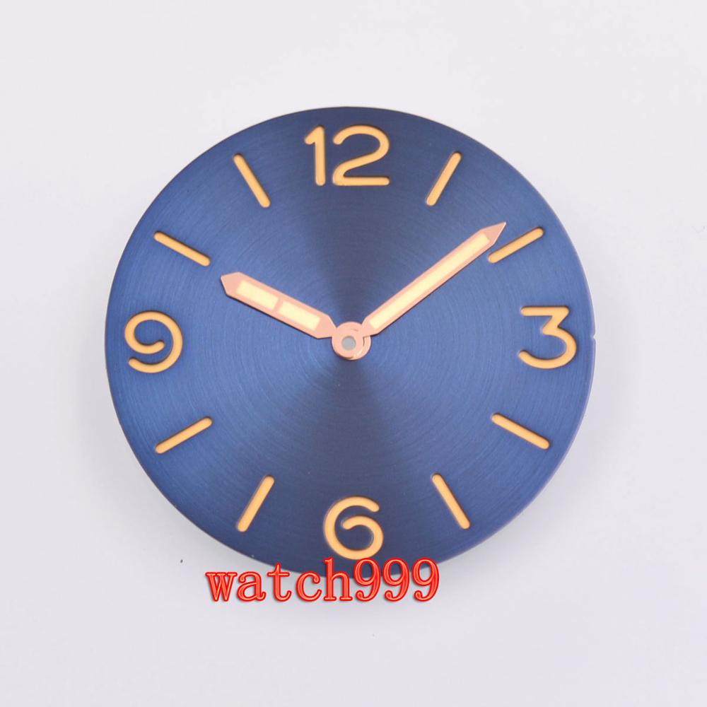 38.9mm parnis sandwich Blue Dial Rose gold hands S... – Grandado