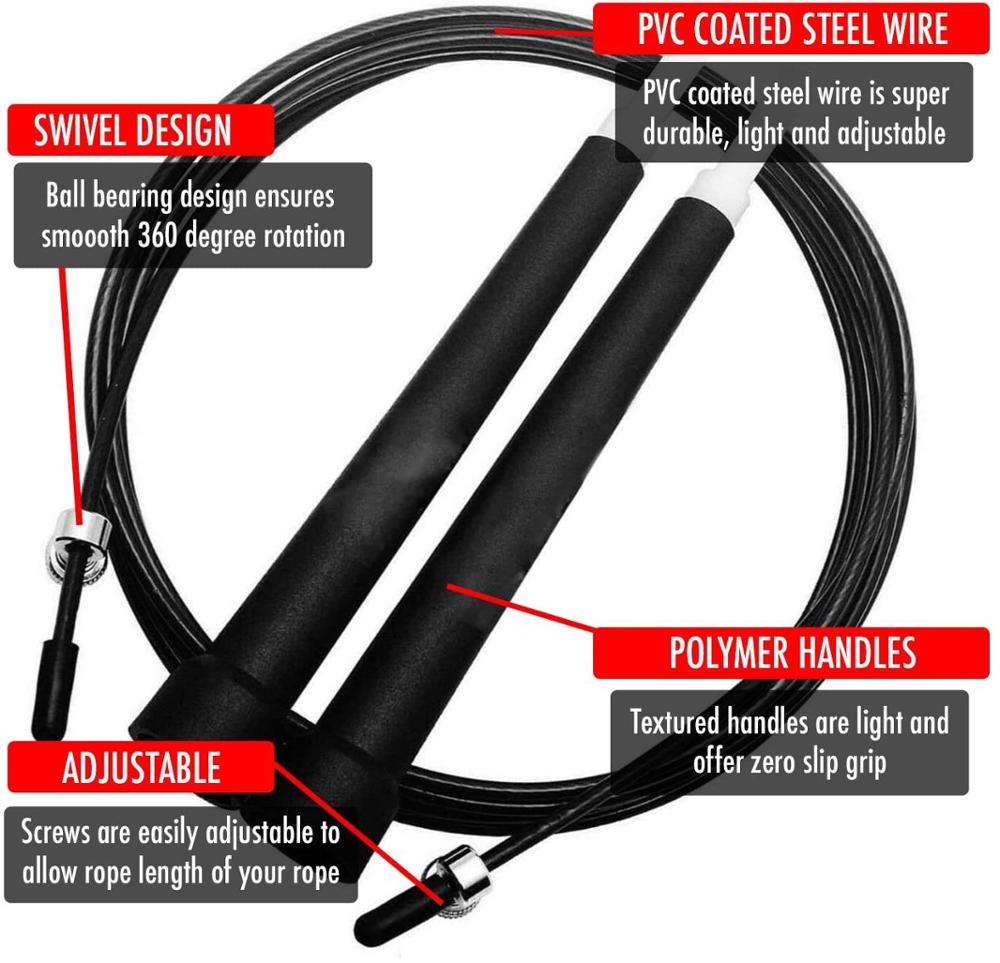 3M Jumping Rope Training 2 Pcs Speed Jump Rope Fit... – Grandado