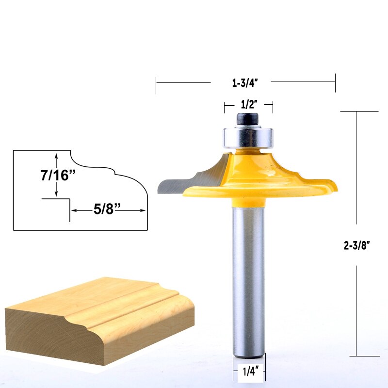 CHWJW 1PC 6mm 1/4" Shank Drawer Front & C... – Grandado