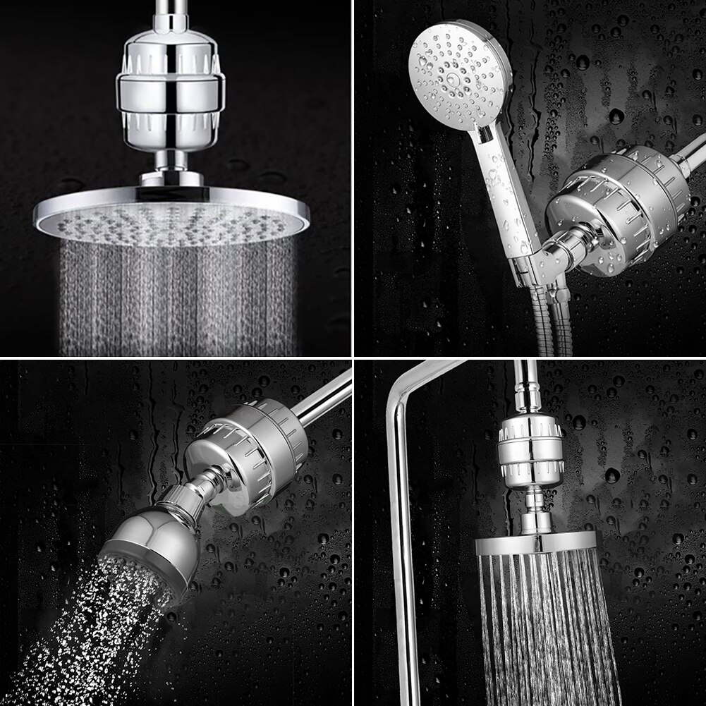 Shower Head Filter Hard Water Softener Cartridge Kit 15 Stage Chlorine
