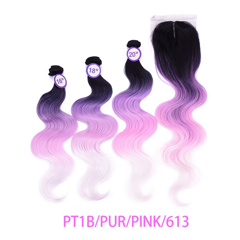 Miss Rola Synthetic Hair Bundles With Lace Closure... – Grandado