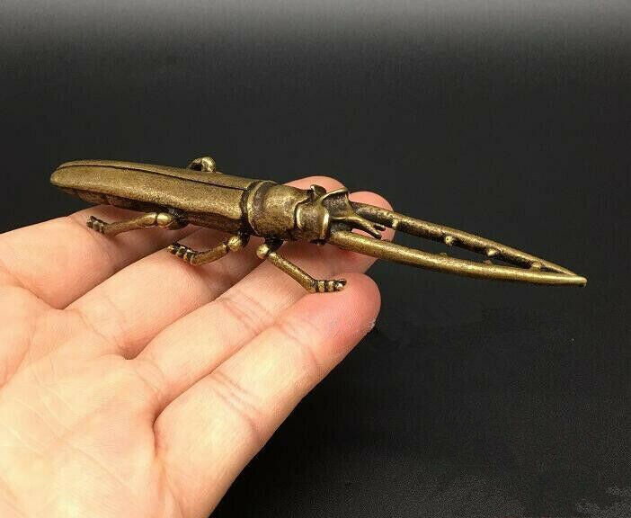 Chinese Pure Brass Kever Kleine Standbeeld – Vicedeal
