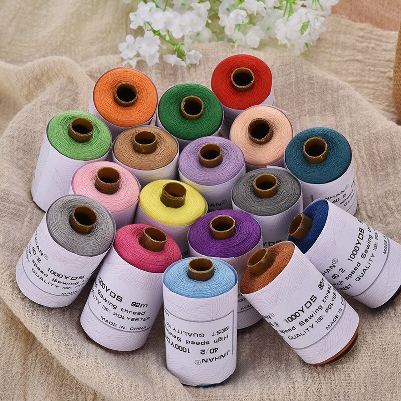 Mix 24Colors/Set Spool Sewing Thread 1000Yard/Roll... – Grandado