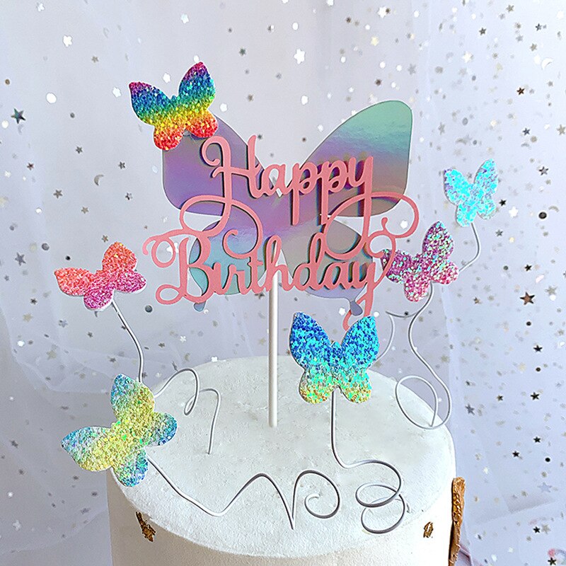 Vlinder Cake Toppers Gelukkige Verjaardag Cake Top... – Grandado