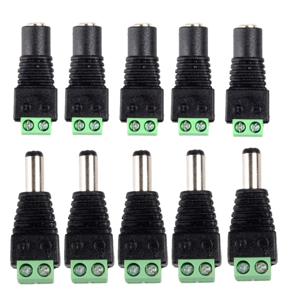 10pcs 12V DC Power Connector Plug Jack Male Female... – Grandado
