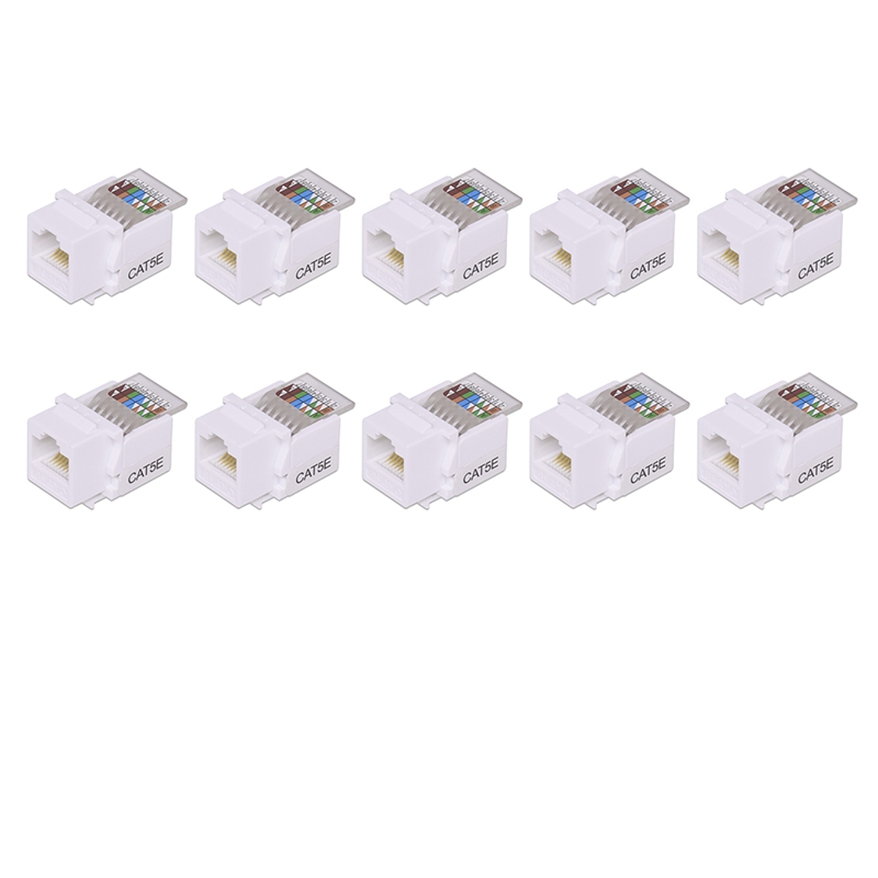 10Pcs RJ45 CAT5E Ethernet Network Keystone JackCli... – Vicedeal