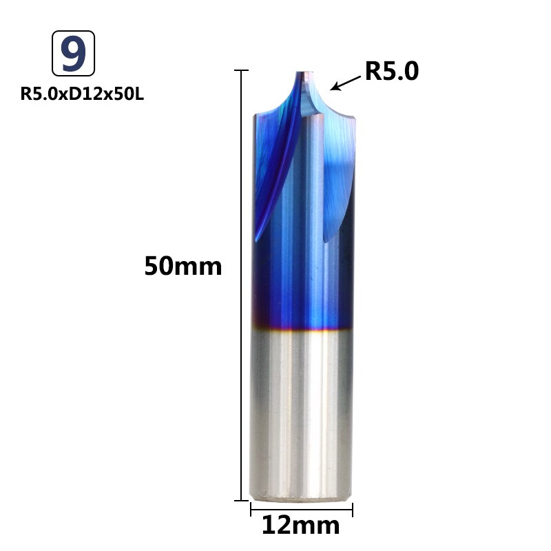 XCAN 1pc R0.5-R5.0 Nano Blue Coated Corner Roundin... – Grandado